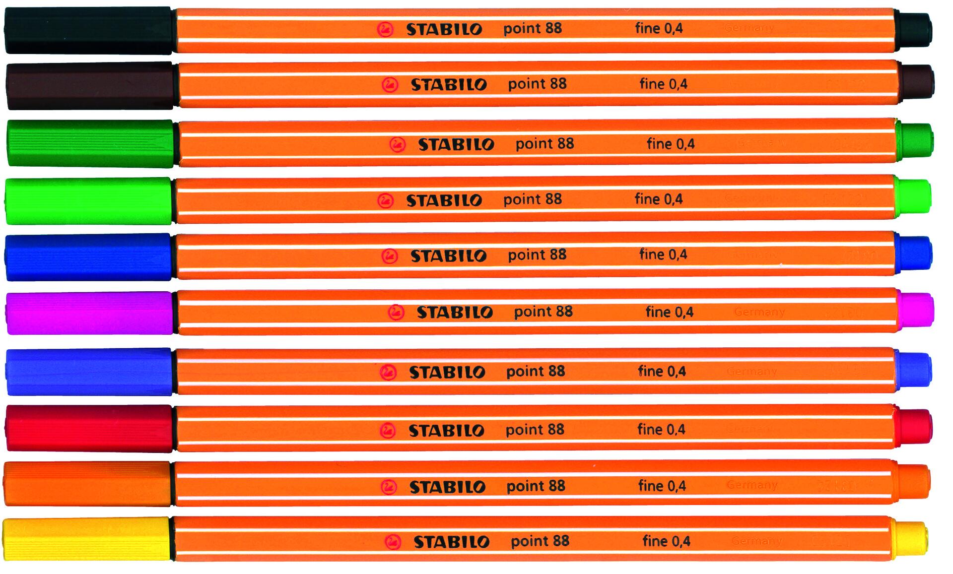 Kuituk rkikyn lajitelma Fineliner Stabilo 88 10 V ri Lekolar Suomi
